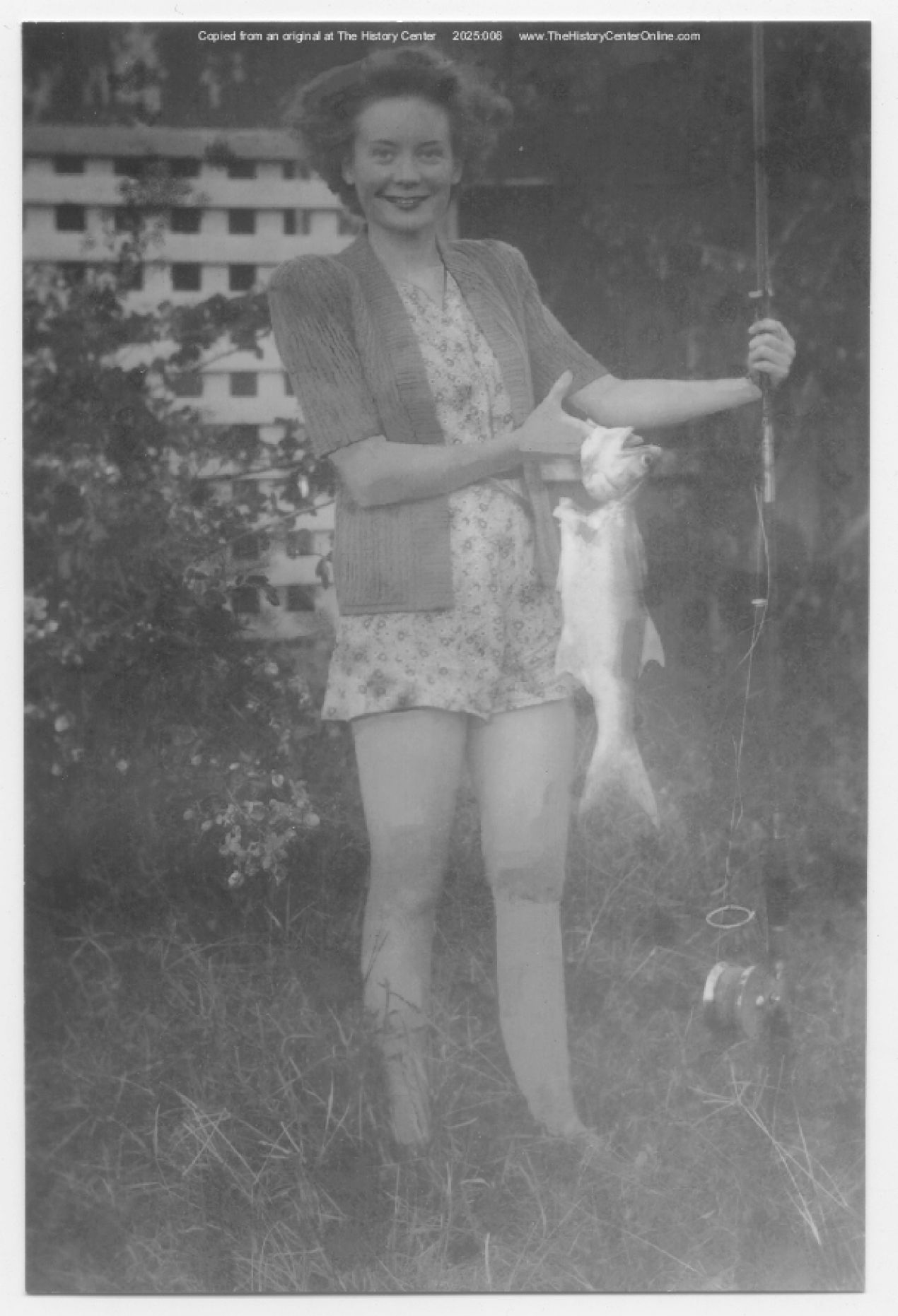 Helen Rebecca Slack fishing, undated | The History Center